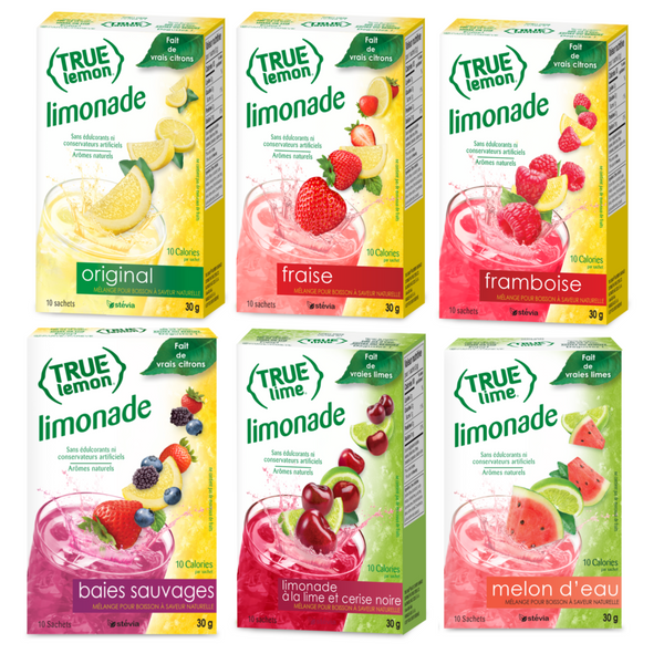 True Lemon Variety Pack - Original, Strawberry, Wildberry, Watermelon ...